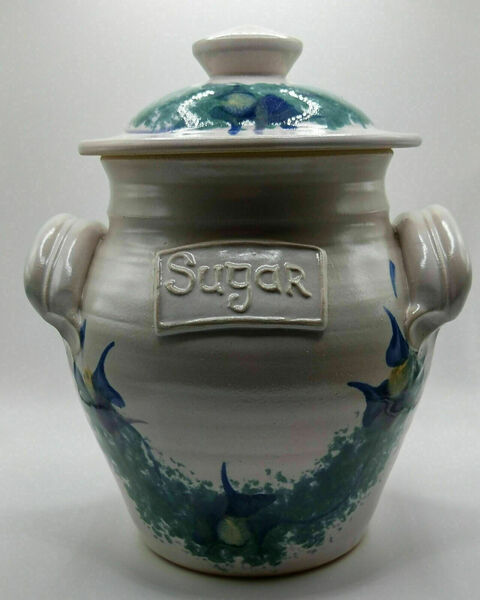Ballydougan Pottery Sugar Jar With Lid Northern Ireland Pottery | Vinterior