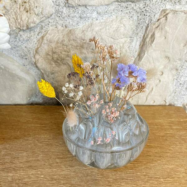 Pretty Glass Flower Pick, 1970s | Vinterior