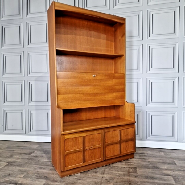 Retro Vintage Mid Century Teak Nathan Squares Display Shelving Wall Cabinet Unit Vinterior