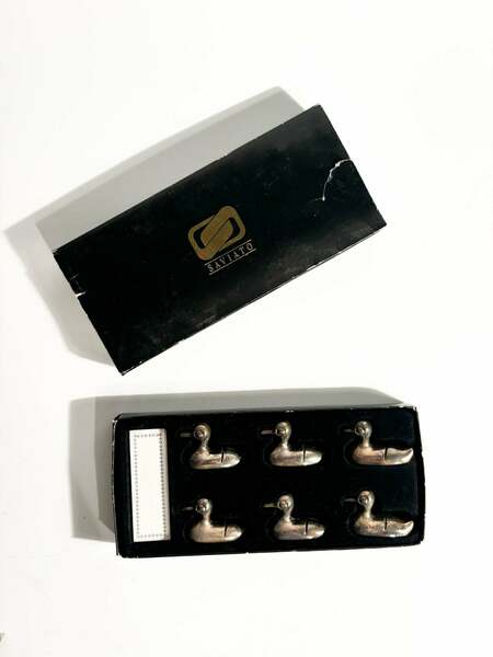 Set Of 6 Metal Placeholders / Knife Rests By Saviato From The 90s ...