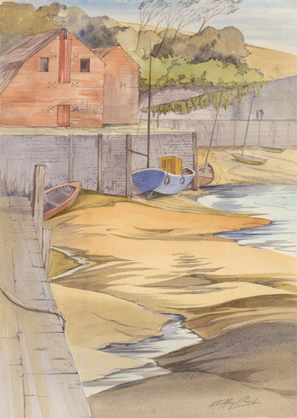 Geoffrey Plant (1939 2000) 20th Century Watercolour, Low Tide At ...