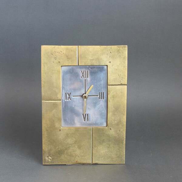 Vintage Brutalist Style Table Clock By David Marshall (Circa 1980s ...