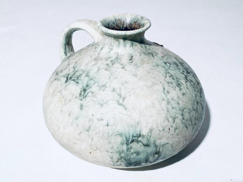 Ruscha Big Fat Ceramic Vase / Model 303 3 White Green / 1950s Mid ...