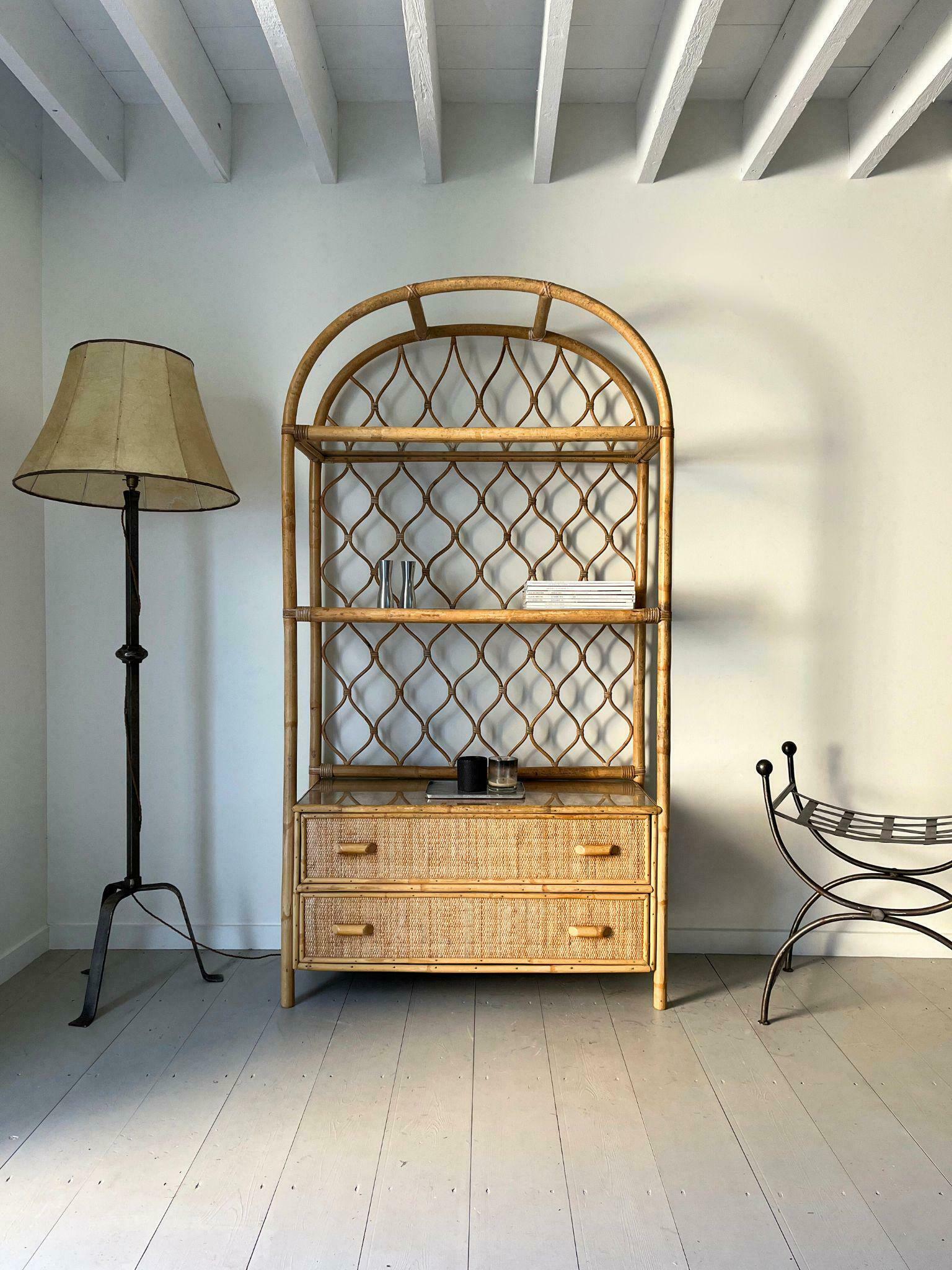 Vintage wicker etagere store