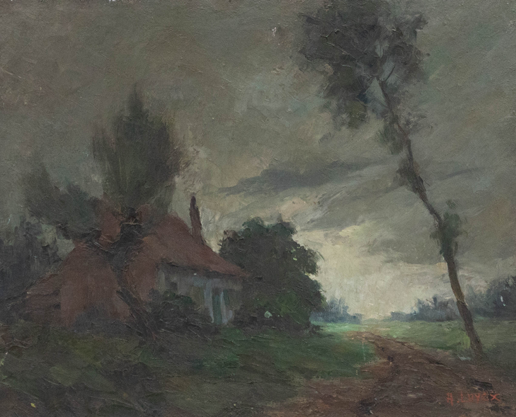 A. Luycx Dutch School Mid 20th Century Oil, Thunderclouds | Vinterior