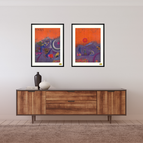 Two Framed Covers Of Polska Magazine, "Departing Balladyny", Author ...