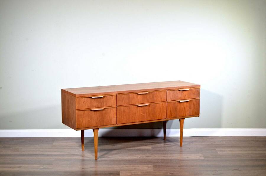 Midcentury Austinsuite Teak Dressing Table Drawers Sideboard. Vintage Modern Danish Style. Austinsuite Vinterior