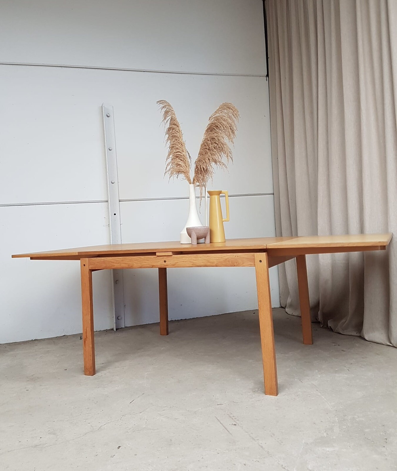 Mid century oak dining table store