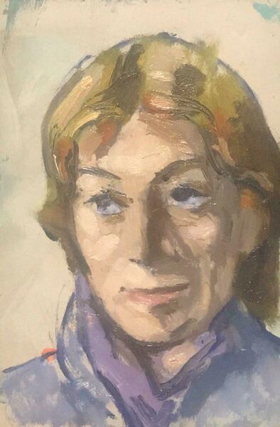 Akos Biroakos Biro (Hungarian 1911 2002) Expressionist Oil Portrait In ...