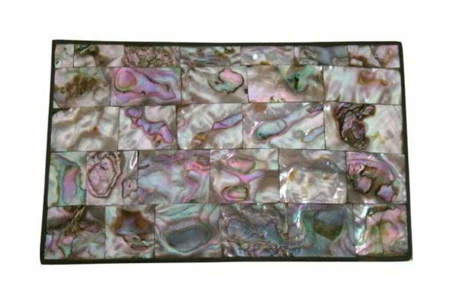 Vintage Abalone & Brass Box, Utterly Stunning Heavy Abalone Covered ...