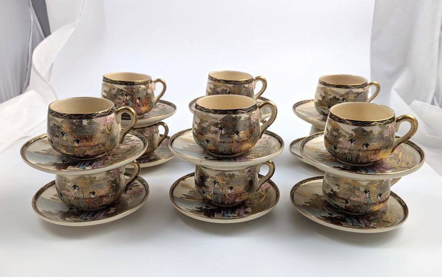 Satsuma Tea Set By Taniguchi, Japan, C. 1921 | Vinterior