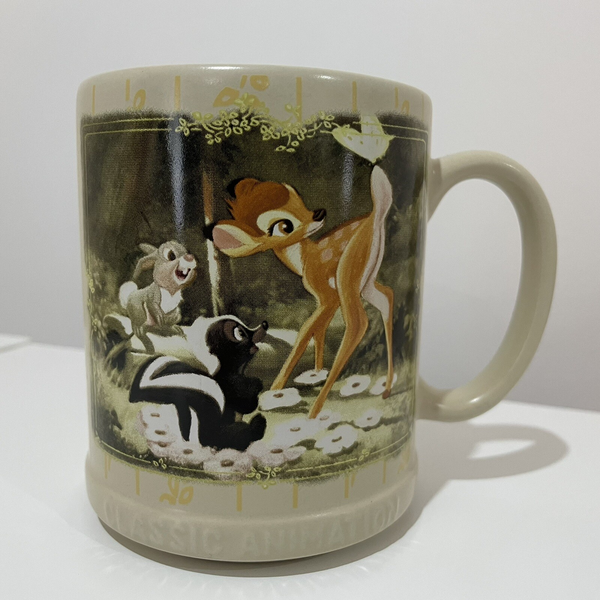 Rare Disney Classic Animation Bambi Mug Flower Thumper Tankard Chunky ...