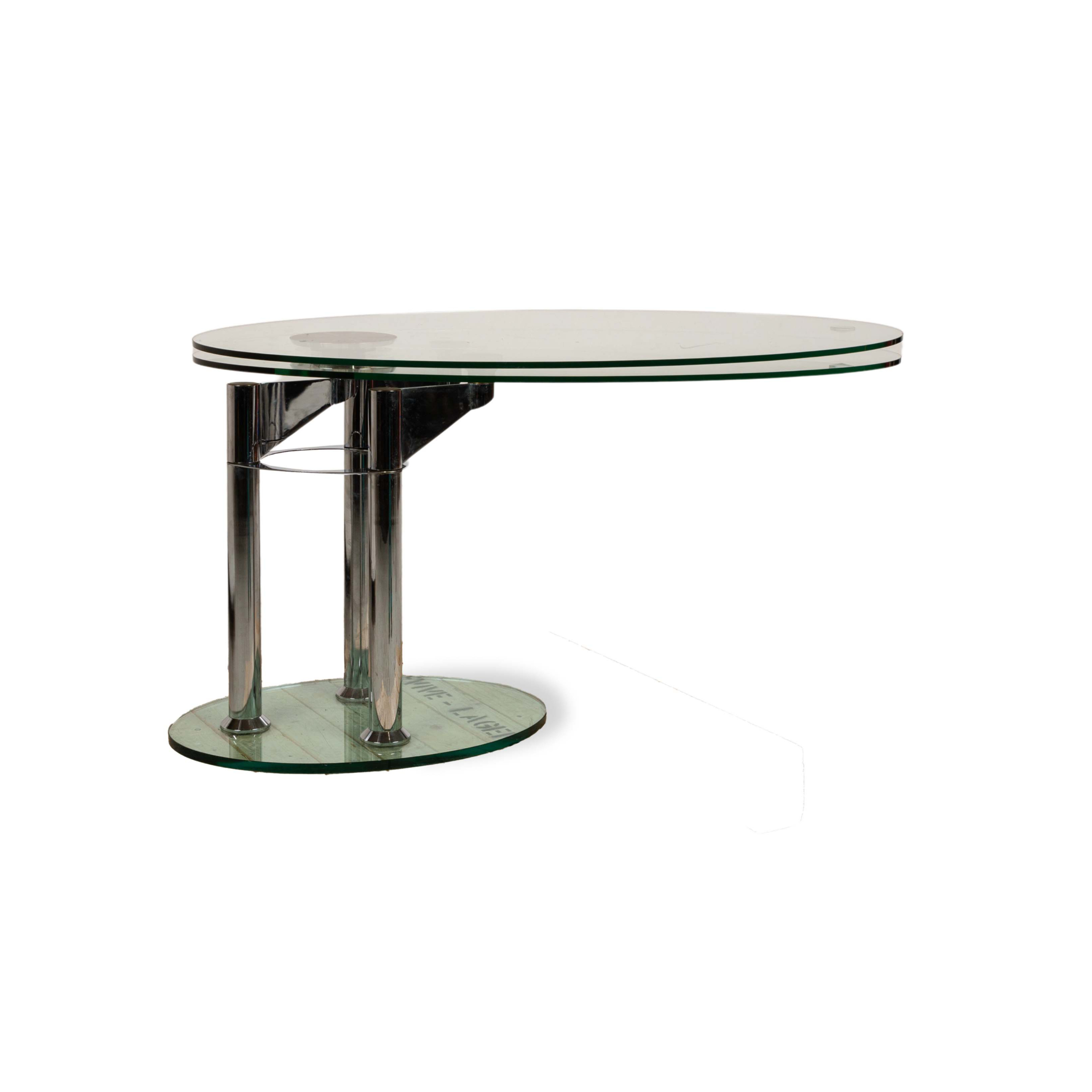 Extendable round glass dining table store