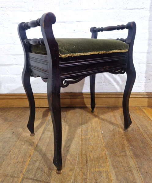Antique Vintage Piano Stool Storage Occasional Stool Dressing Table ...