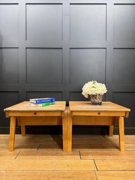 Vintage School Desks / Rustic Coffee Table / Bedside Tables ...