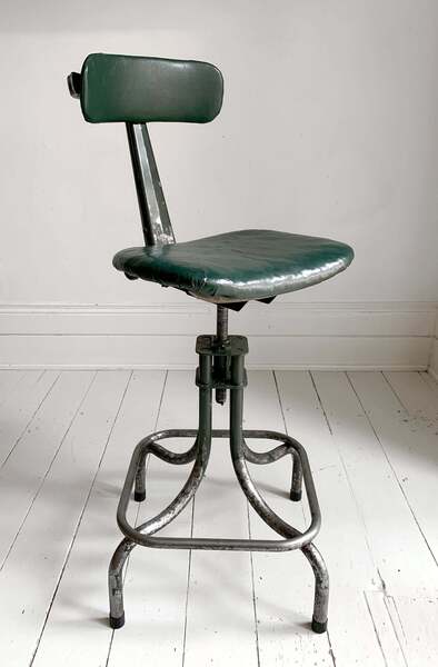 Vintage Leabank Industrial Machinist's / Factory Swivel Chair 1940's ...