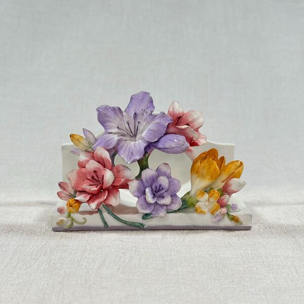 Vintage Shudehill Giftware Ceramic Coaster Holder 3d Floral Design ...