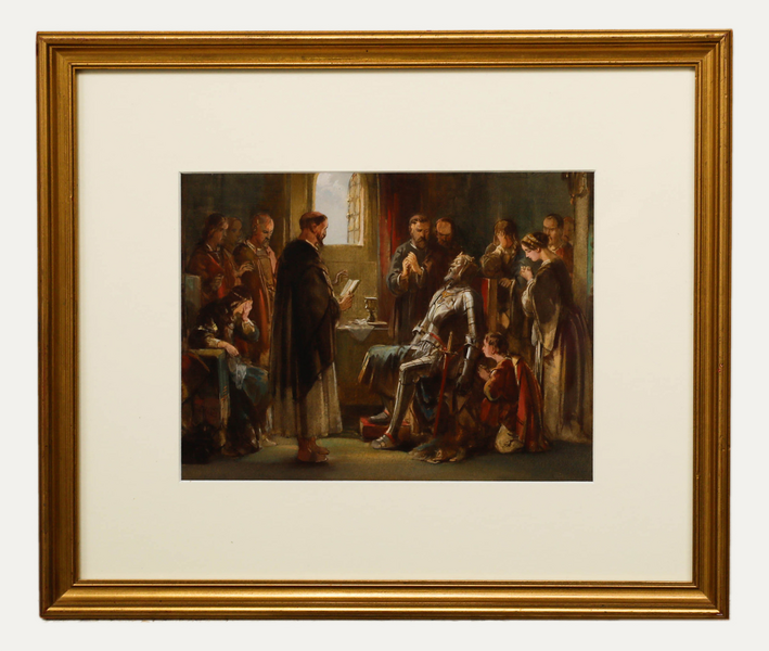 George Cattermole (1800 1868) Framed Watercolour, The Dying Knight ...