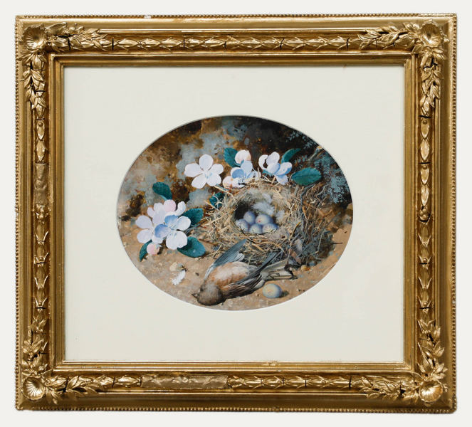 William Cruikshank (1848 1922) Framed Watercolour, Bird's Nest Amongst ...