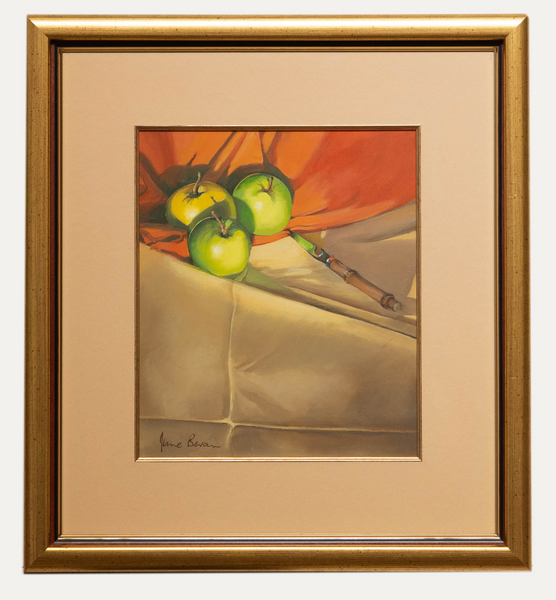 June Bevan (B.1927) 20th Century Oil, Three Granny Smiths | Vinterior