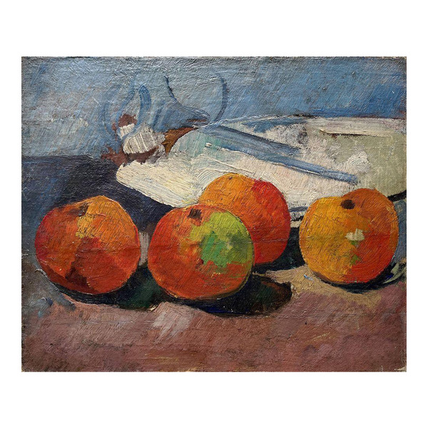 1930s René Durey Still Life With Fruits Oil On Canvas | Vinterior