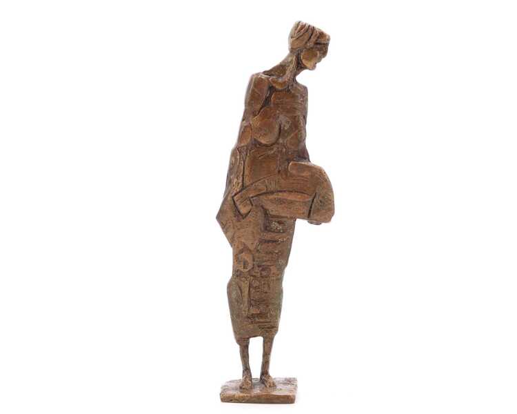 Bronze Sculpture By Jivko Sedlarski, Woman With Fish, 1970s / Mid Century Modern, Modernism ...