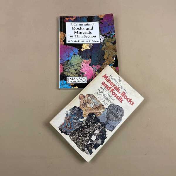 Rocks, Minerals & Fossils 2x Vintage Coffee Table Books Pair | Vinterior