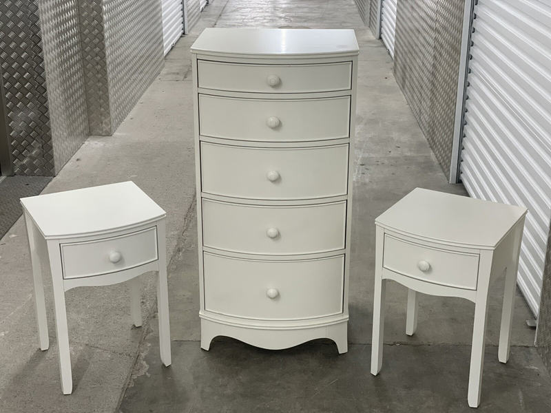 Laura Ashley Broughton Chest Of Drawers Tallboy & Pair Of Side Tables 🚚 ...