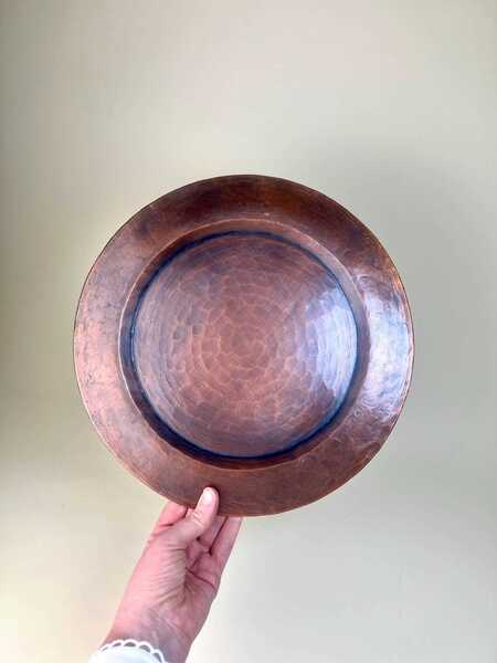Ready.. Vintage Hand Hammered Copper Plate, Medieval Style Decor ...
