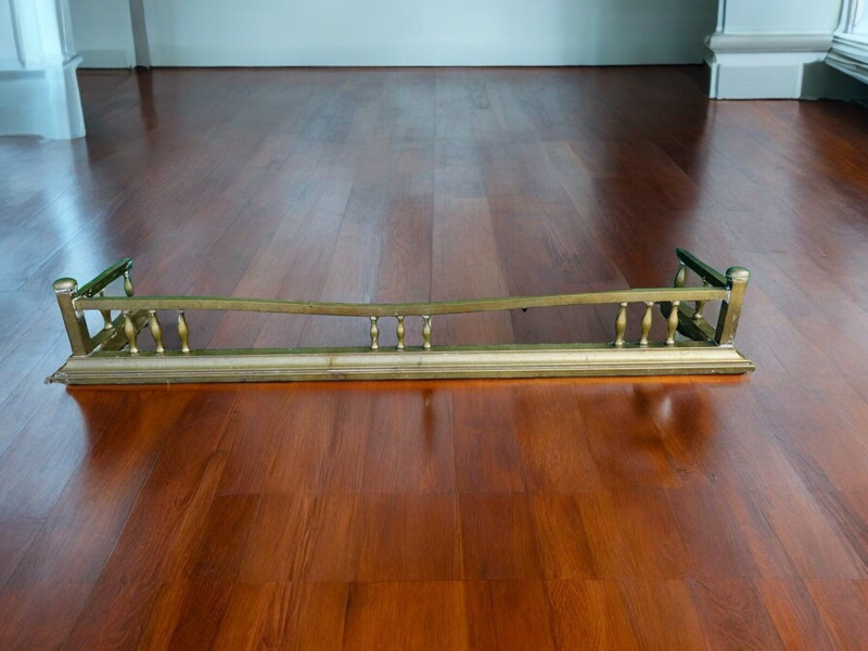Antique Fireplace Brass Fire Fender Surround Country House Interior ...