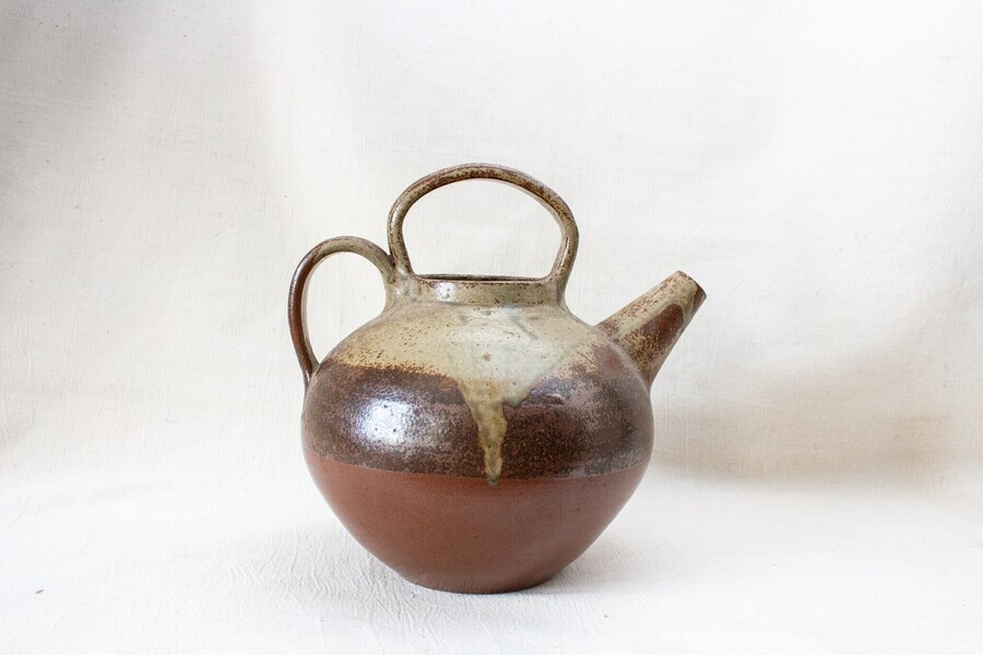 Roman Style Pottery Jug. Mediterranean Water Jar. Midcentury Ceramic ...