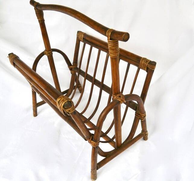 Wooden Magazine Rack, Vintage Wooden Newspaper Rack, Magazine Rack ...