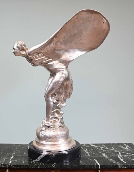 Bronze Flying Lady Statue Art Nouveau Spirit Of Ecstacy | Vinterior