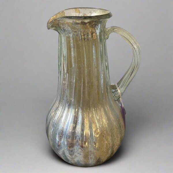 Spanish Colonial Style "Mercury" Glass Jug With Single Handle Circa ...