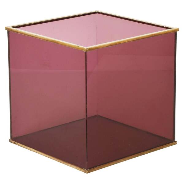 Cubic Violet Lucite And Brass Italian Magazine Rack In Rizzo Style ...