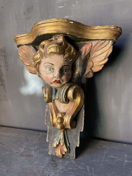 Painted 19th Century Angel Console. | Vinterior