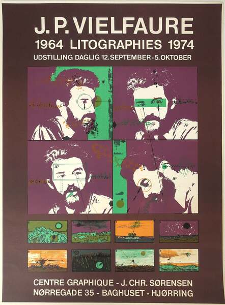 1974 Vielfaure Art Exhibition Poster Original Vintage Poster | Vinterior