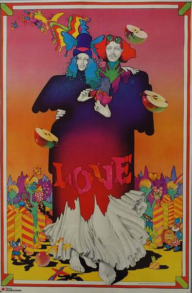 1973 Psychedelic Love Poster Original Vintage Poster | Vinterior