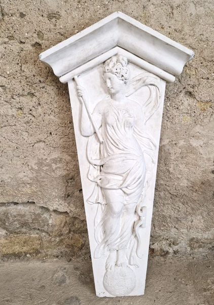 Large Antique Wall Sculpture In Plaster Bas Relief | Vinterior