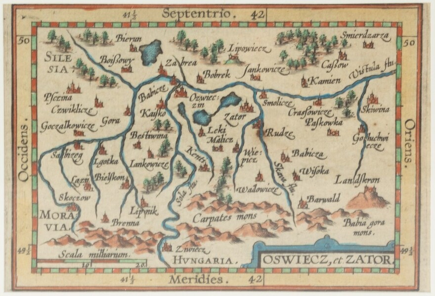 Antique Miniature 17th Century Copper Plate Provincial Map Of Poland ...