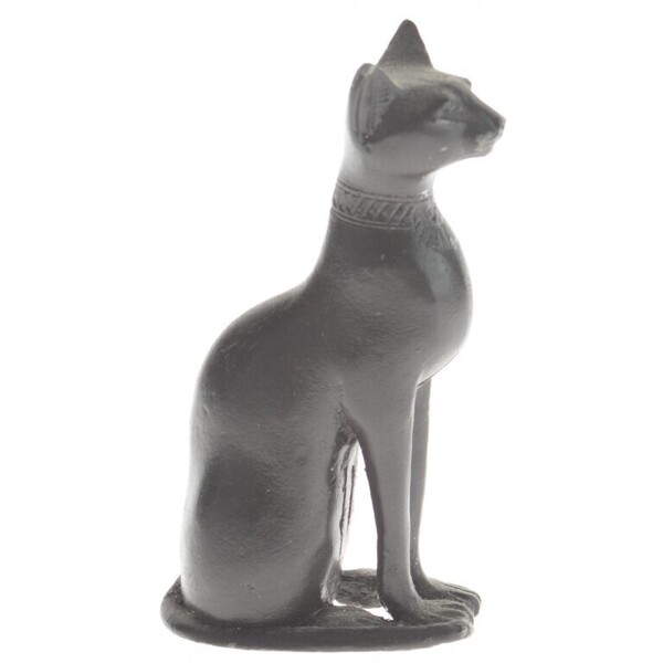 Ancient Egyptian Style Seated Bronze Anubis Cat Figure Sculpture ...