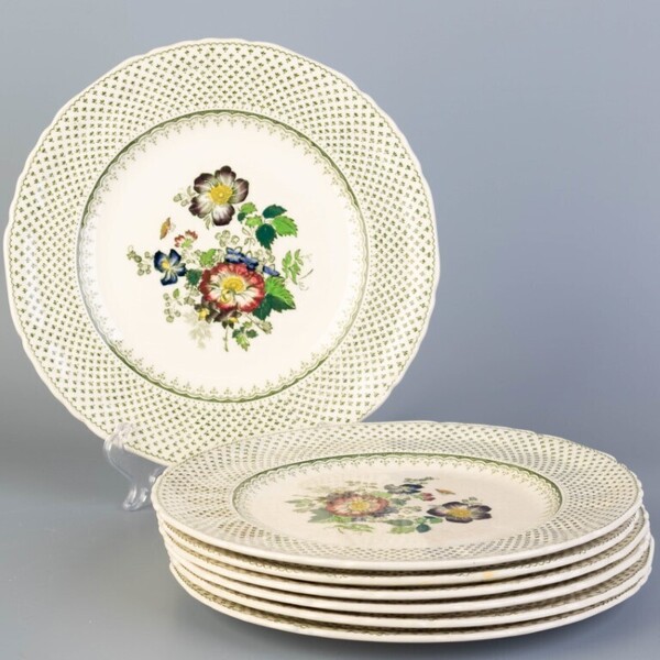 Seven Mason’s Ironstone Ceramic Porcelain Paynsley Pattern Plates ...