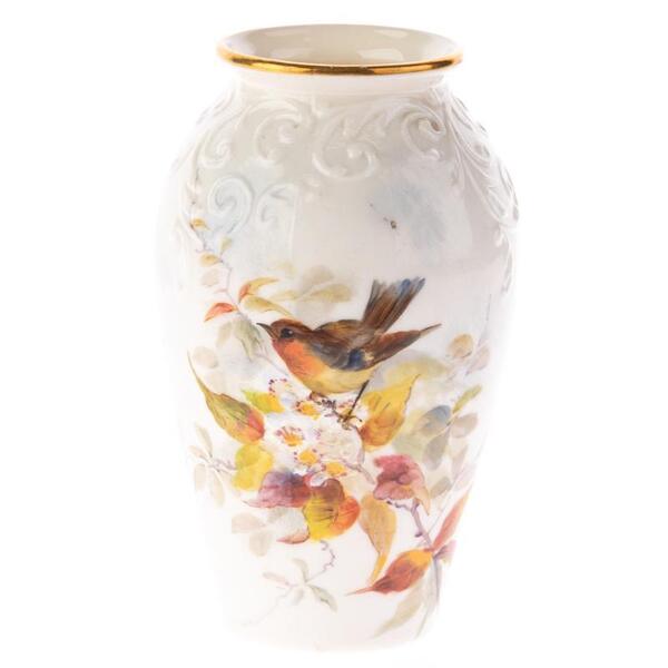 Antique Worcester Grainger Porcelain Hand Painted Bird Vase 19th ...