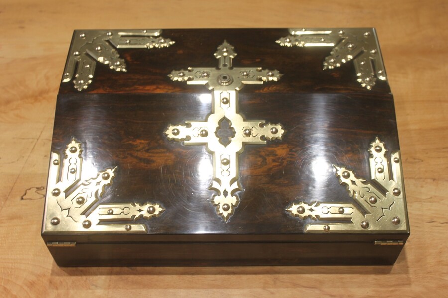 A Victorian Gothic Revival Coromandel Wring Slope By Briggs, 27 ...