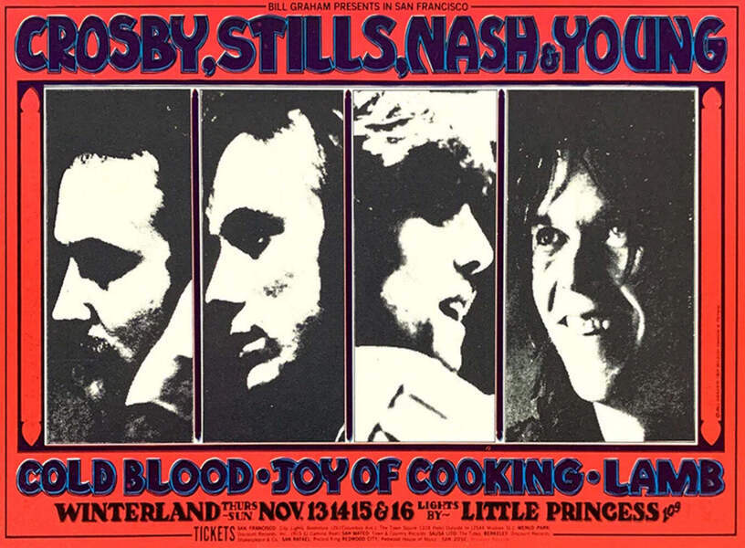Crosby, Stills, Nash & Young Winterland" Original Vintage Poster ...