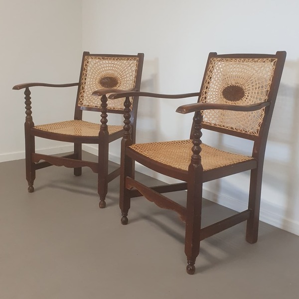 Monastery / Medaillon / Webbing Arm Chairs / 1930s | Vinterior