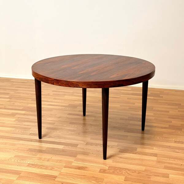 Round Dining Table In Santos Rosewood, By Kai Kristiansen For Feldballes Furniture Factory ...