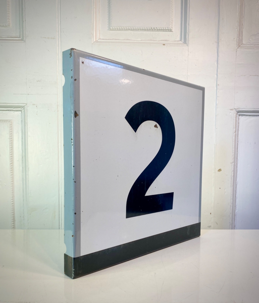 Original Vintage Railway Station Platform 2 Enamel Sign. House Number ...