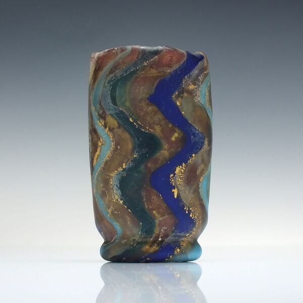 Scarce Hellenistic Roman Ribbon Glass Beaker With Gold Inclusions 50bce ...