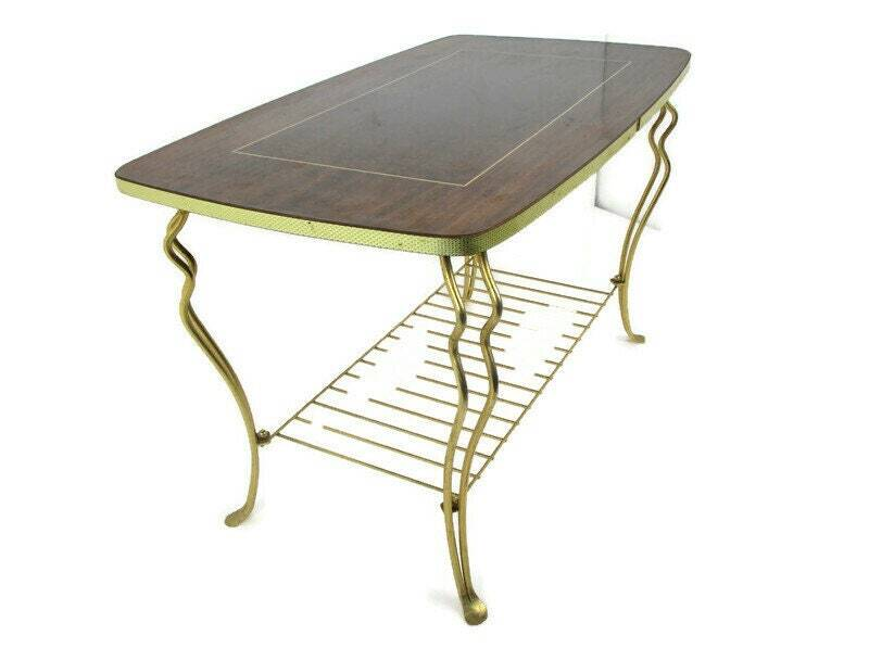 Small Vintage Coffee Table Side Occasional Table Era Eames Retro Funky ...